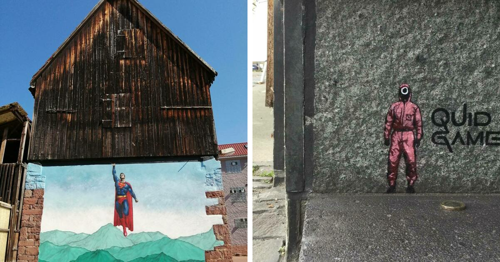 Artist Makes Streets Less Boring By Making Graffiti That Interacts With ...