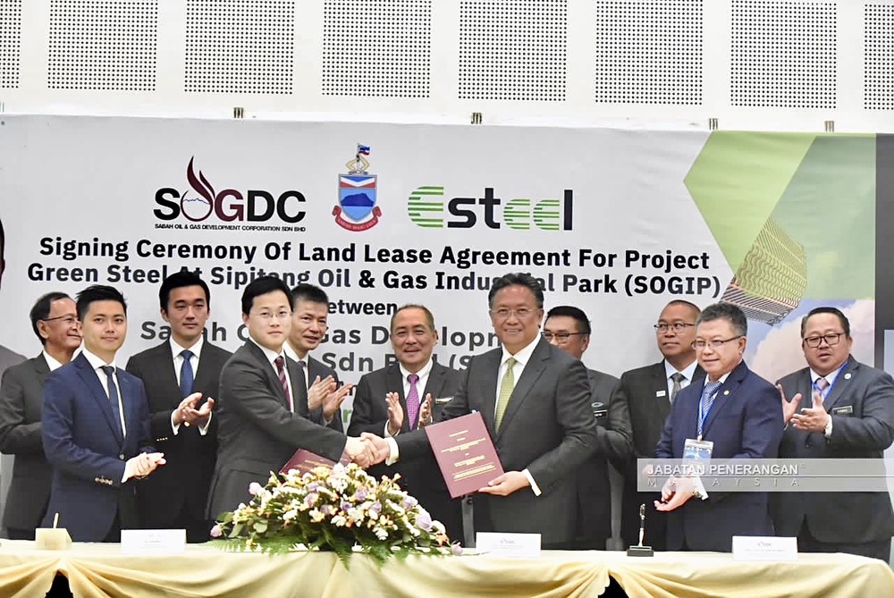 Sabah Oil & Gas Development Corporation Sdn Bhd, Esteel meterai ...