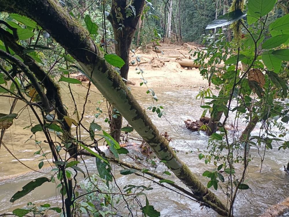 Sungai Malapi landslide forms natural dam, raising safety concerns