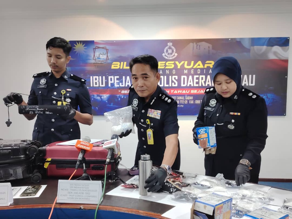 Syabu worth RM87,000 seized at Tawau airport, two arrested