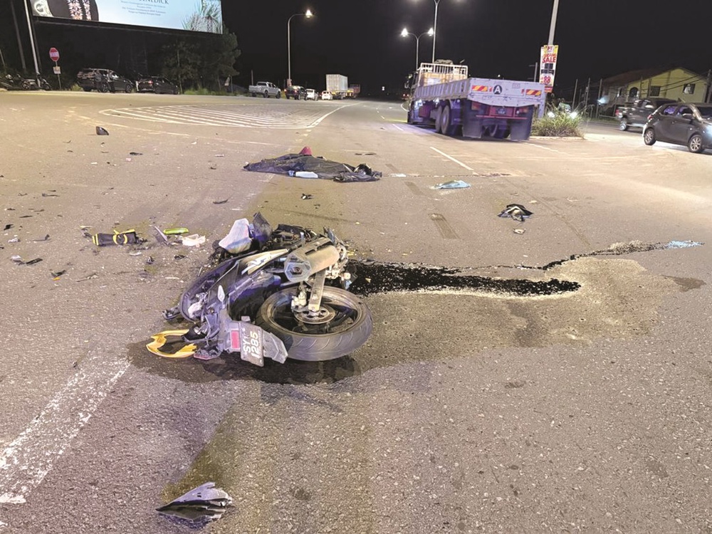 Penunggang motor maut di Papar