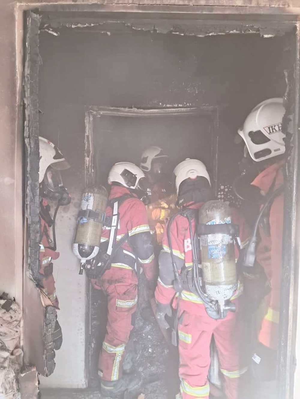 Flat damaged in Putatan fire