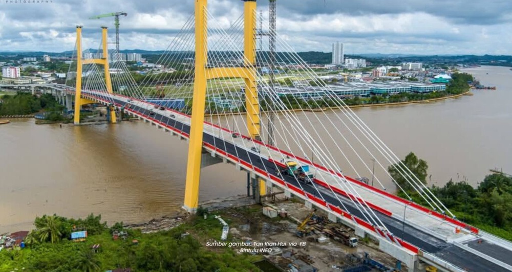 Ini Perkembangan Terkini Jambatan Ikonik Di Bintulu-Jepak