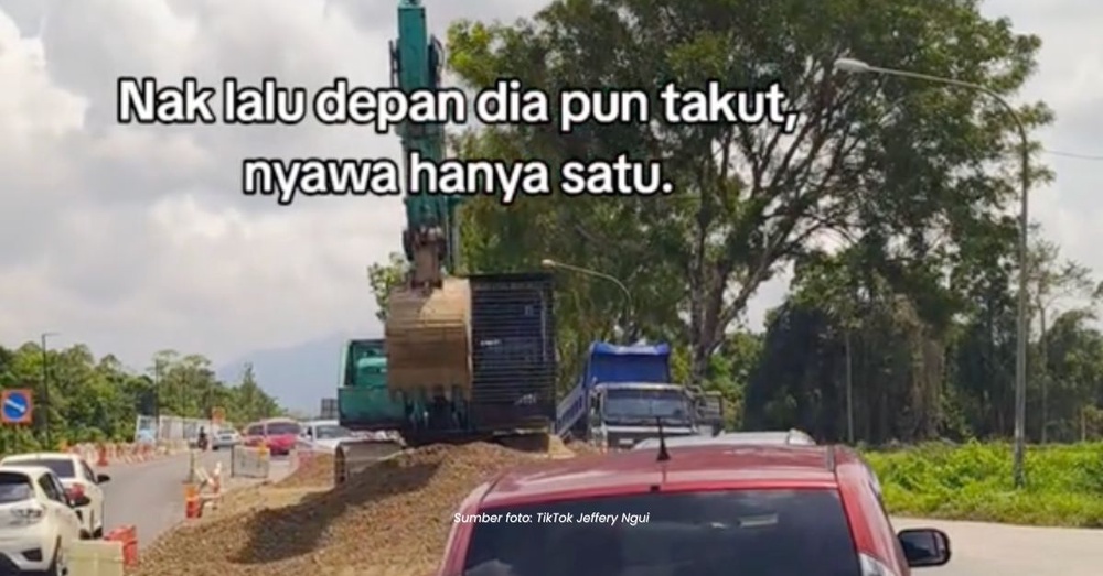 Nyawa Hanya Satu, Netizen Selar Kerja Kontraktor Jalan Matang-Malihah