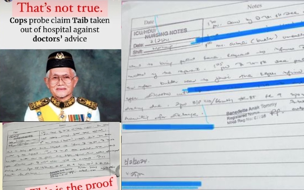 Raghad nafi ‘bawa keluar’ Taib Mahmud dari hospital