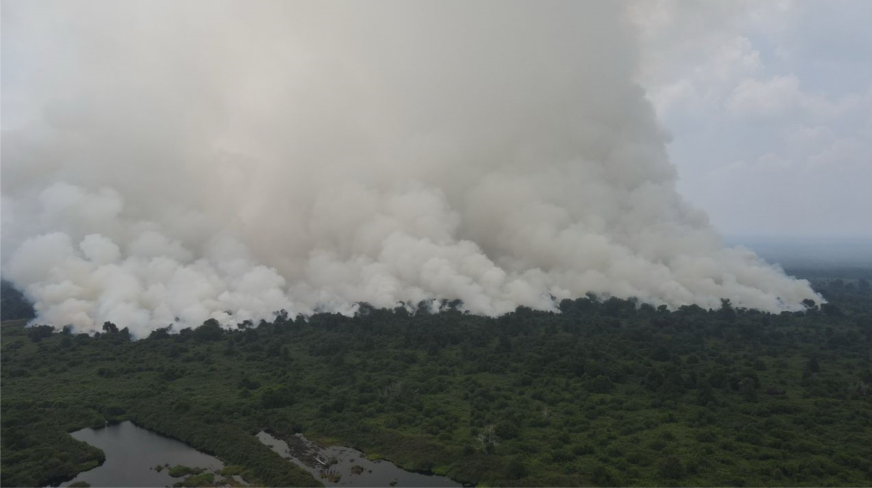Asap tebal selubungi Adong akibat kebakaran 21 hektar tanah gambut