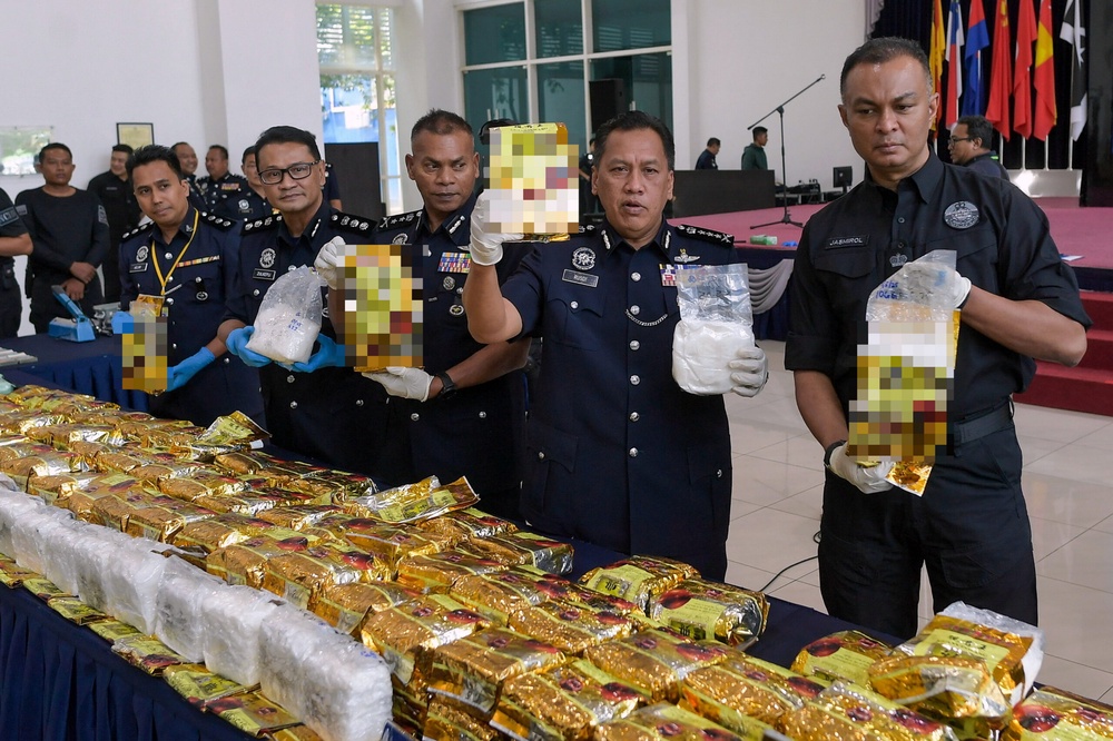 Polis rampas dadah lebih RM16 juta, tahan 5 lelaki