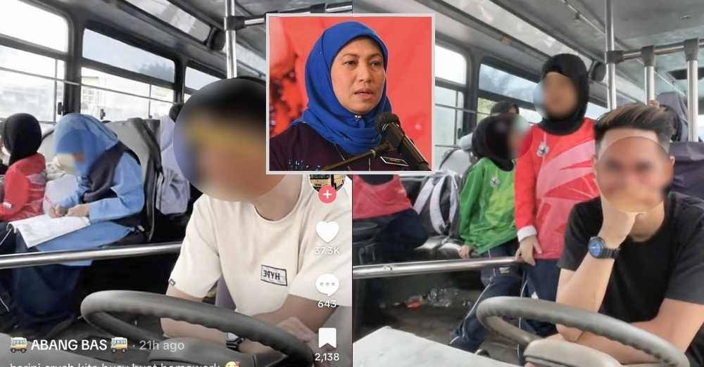 'Hari ini crush kita buat homework.' Konten pemandu bas undang ... 'Hari ini crush kita buat homework.' Konten pemandu bas undang ...