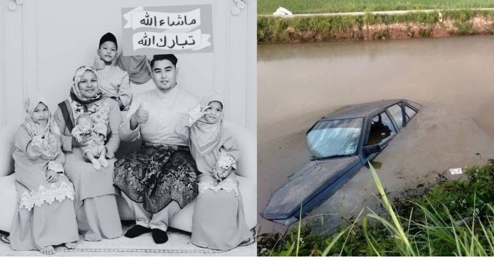 Kronologi suami isteri & 4 anak hilang lepas bermalam rumah adik, kereta ditemui dalam sungai ...