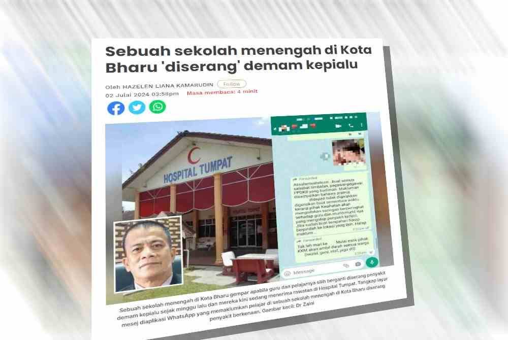 Tiga pengendali makanan disyaki pembawa demam kepialu di sekolah