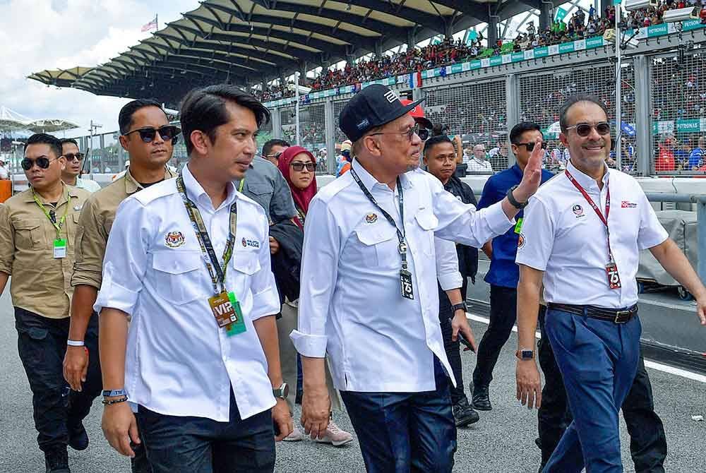 Anwar hadir pada perlumbaan GP Malaysia 2024