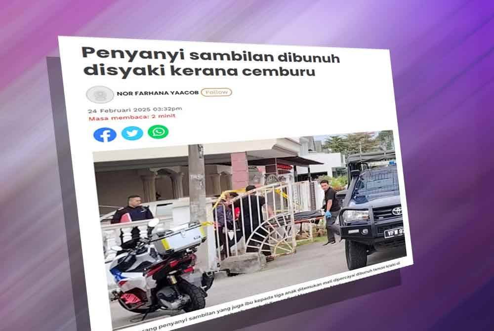 14 kesan tikaman, satu kena jantung punca kematian penyanyi sambilan