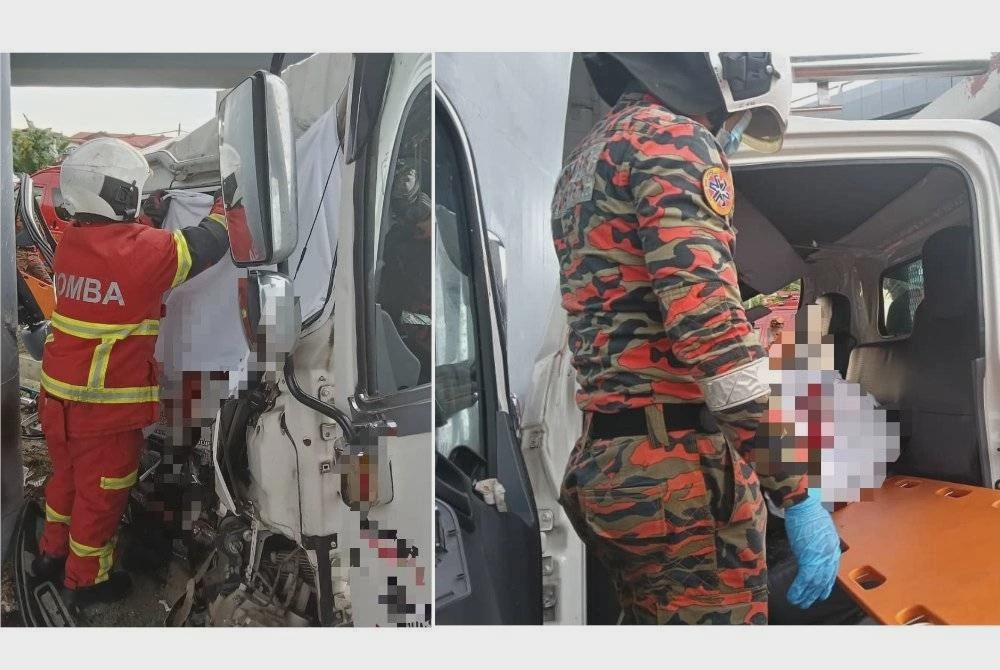 Dua maut lori rempuh motosikal di Sepanggar