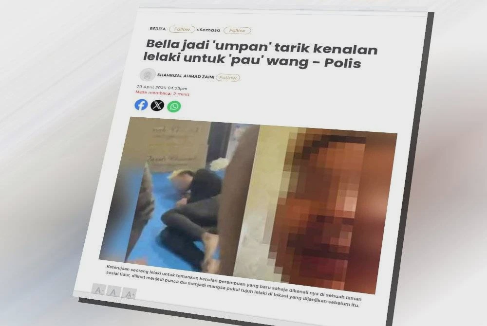 'Bella’, tujuh lelaki belasah pemuda dituduh esok