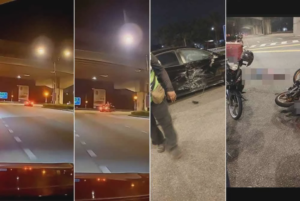 Penunggang motosikal maut rempuh kereta di simpang lampu isyarat