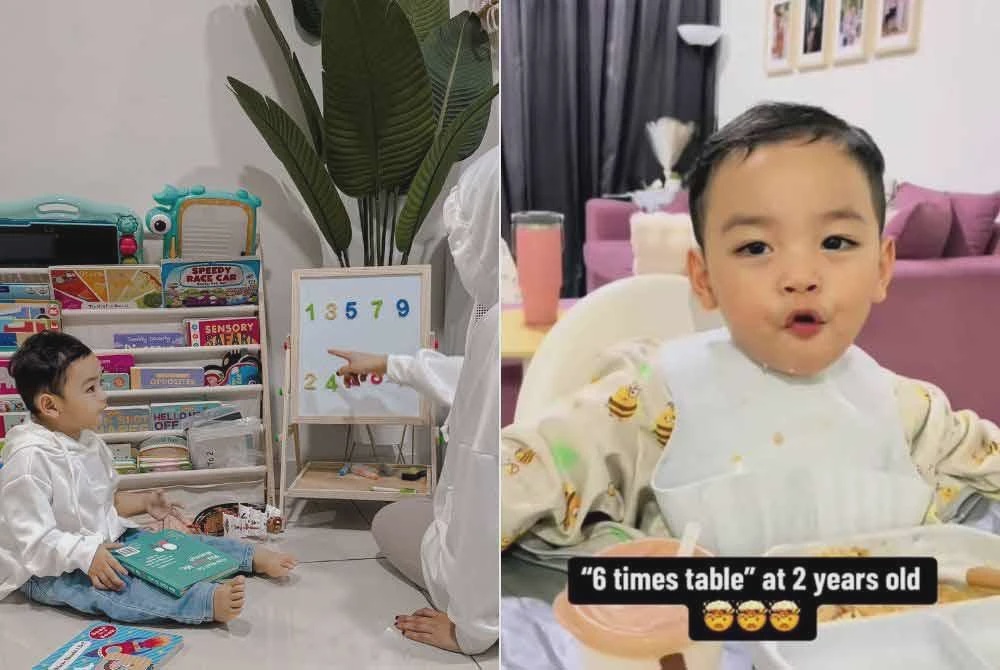 Budak 2 tahun sudah hafal sifir 1 hingga 10