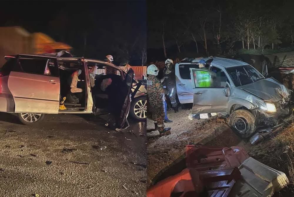 Dua wanita maut nahas empat kenderaan