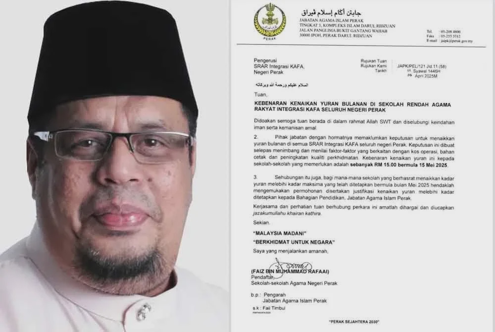 Yuran SRAR Integrasi KAFA Perak naik kepada RM15