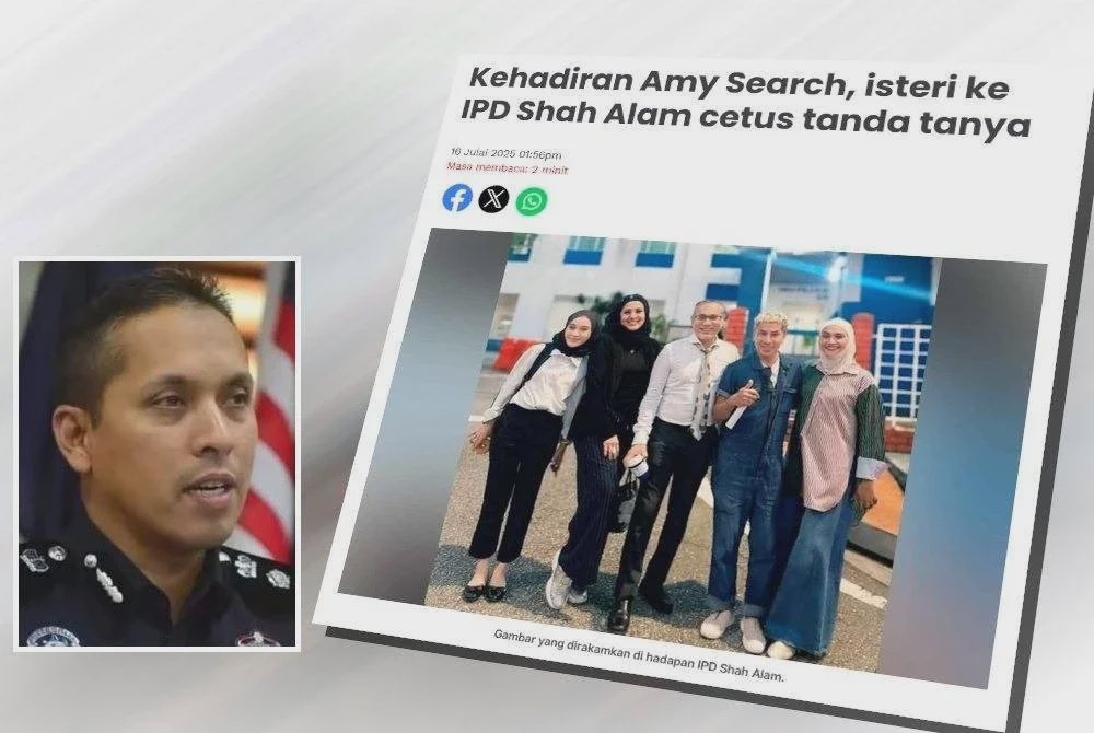 Amy Search tampil buat 'covering report'