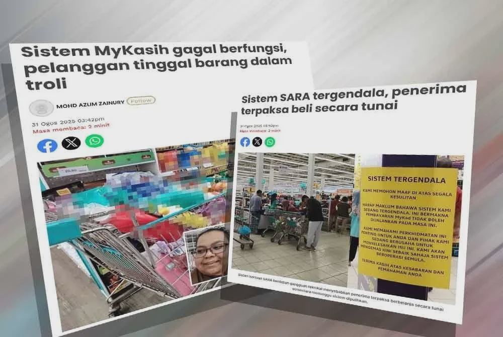 Sistem SARA tergendala, Kementerian Kewangan dan MyKasih mohon maaf