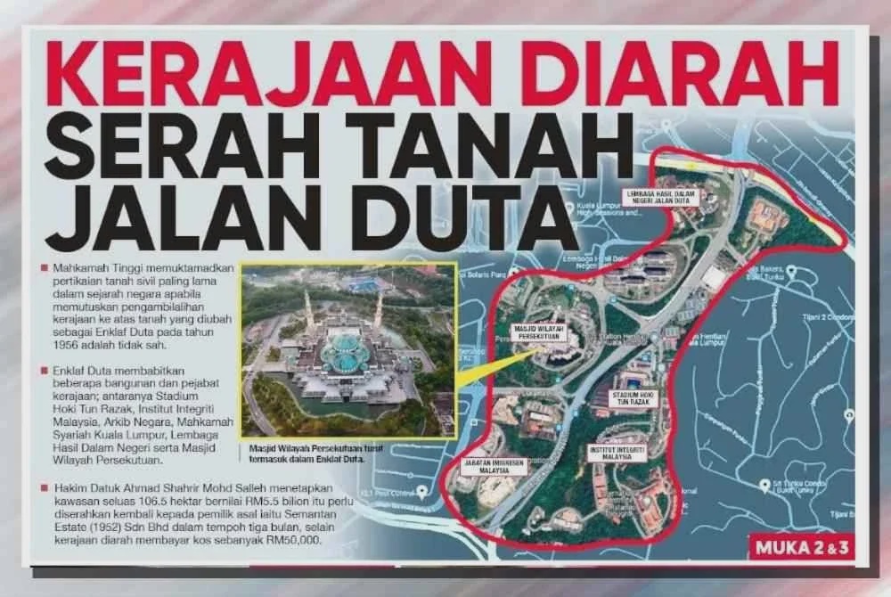 Pengurusan kes bagi taksiran ganti rugi Semantan Estate ditetapkan pada ...