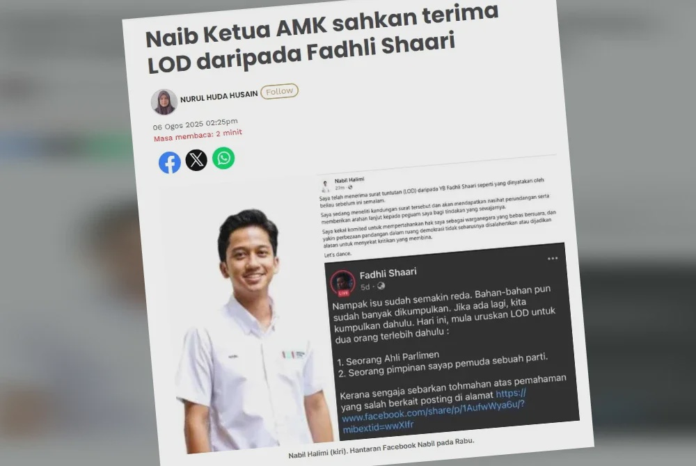 Kes saman Naib Ketua AMK dipindahkan ke Mahkamah Sesyen Shah Alam