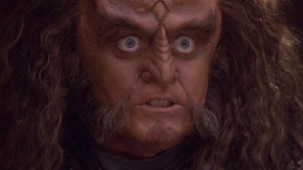 The Origin Story Behind Gowron's Famous Star Trek Stare