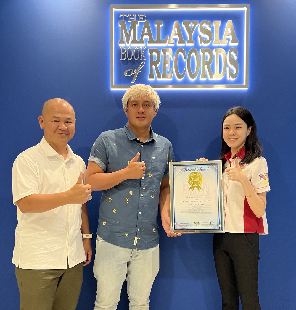 Semporna diver sets record for diving to a depth of 164 meters