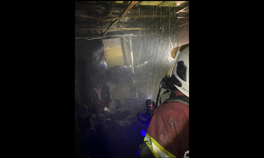 Afternoon fire damages vessel docking at dockyard in Miri