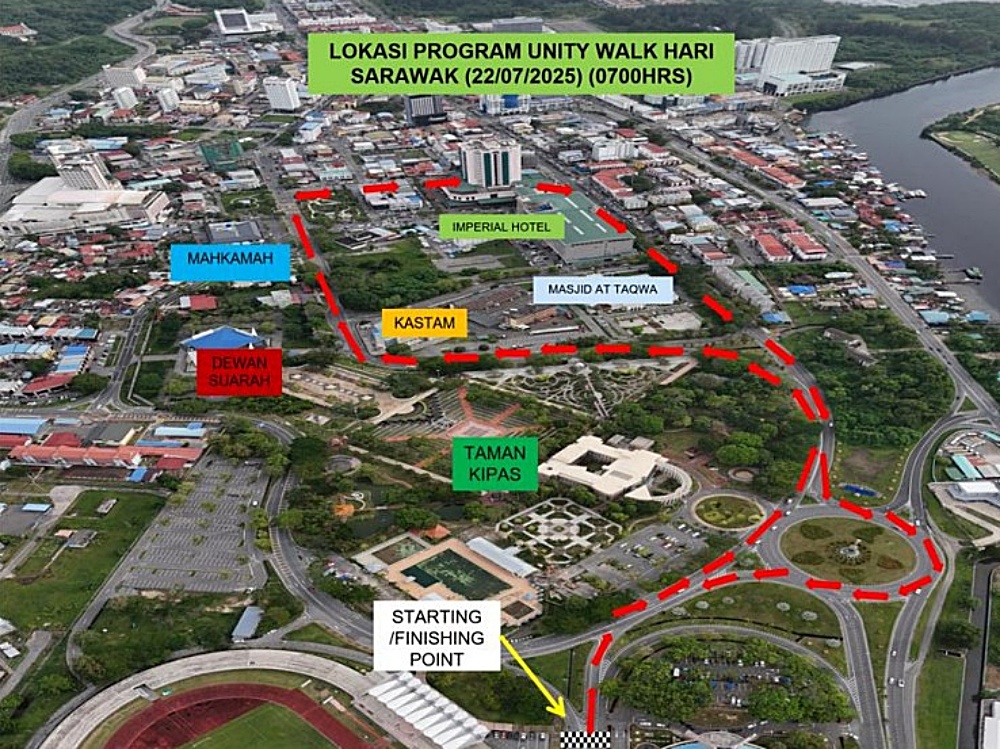 Road closures in Miri city this July 22 for Sarawak Day Unity Walk parade