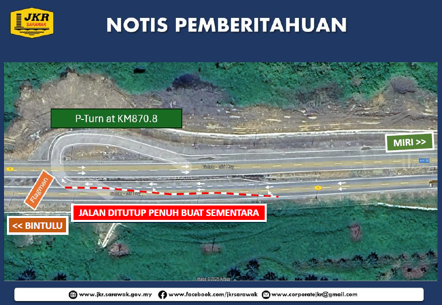 Pan Borneo Highway Miri-Bintulu section to close temporarily for ...