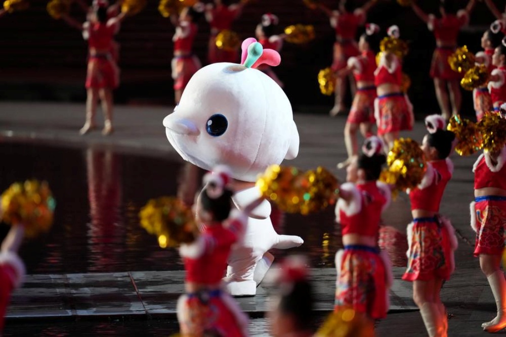 Cute, bouncy, viral: China’s dolphin mascots take over the internet