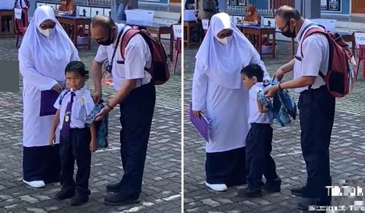 [Watch] Cuteness Overload! Parents Wore School Uniforms To Motivate Son ...