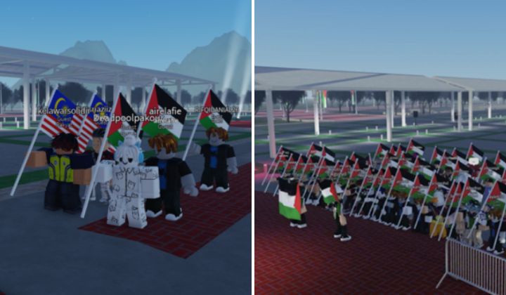 Palestine Protest Marches On Roblox Allegedly Removed, Kids Create 2 ...