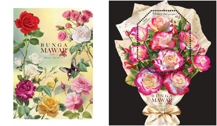 Pos Malaysia Lancar Setem Bunga Mawar Siri 3 Yang Beraroma