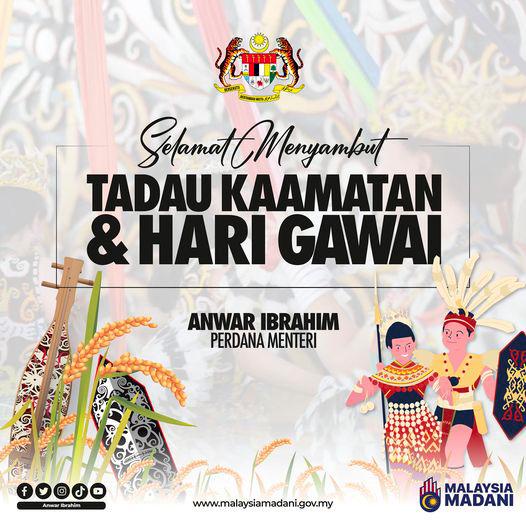 PM conveys Kaamatan Festival, Gawai Day greetings PM conveys Kaamatan Festival, Gawai Day greetings