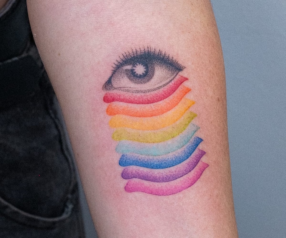 Innumerable Dots Form Bright, Bold Gradients in Nano Ponto’s Entirely Handpoked Tattoos