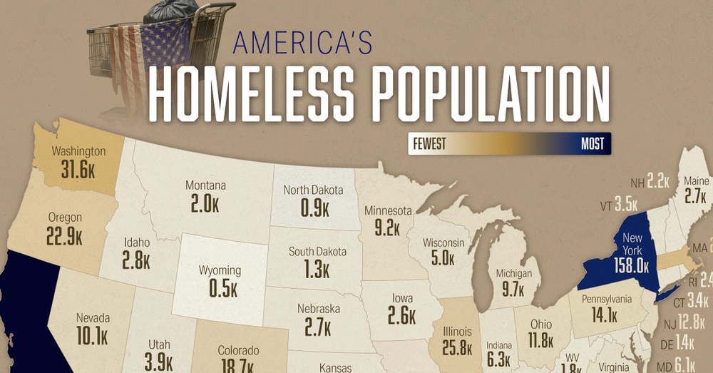 Mapped: America’s Homeless Population by State