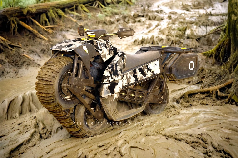 This WILD all-terrain motorbike has tread-wheels for adventures in the ...