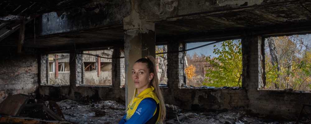 Photos show Ukraine's historic training center in ruins, but children ...