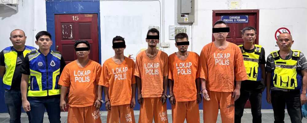 Two workers among five nabbed for stealing cables from Miri workshop