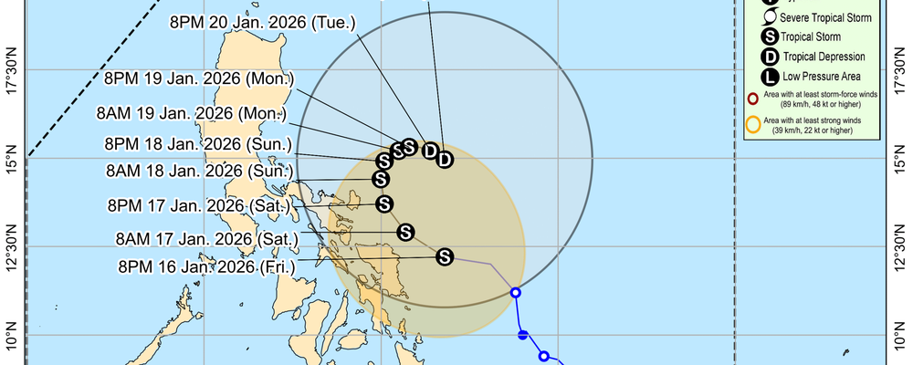 Signal No. 2 up as Tropical Storm Ada slightly strengthens