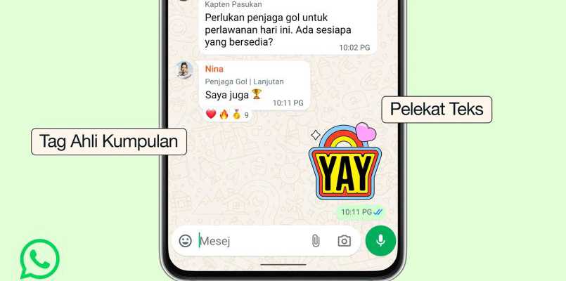 WhatsApp Dikemaskini Dengan Ciri Tag Nama Dalam Group dan Peringatan Acara