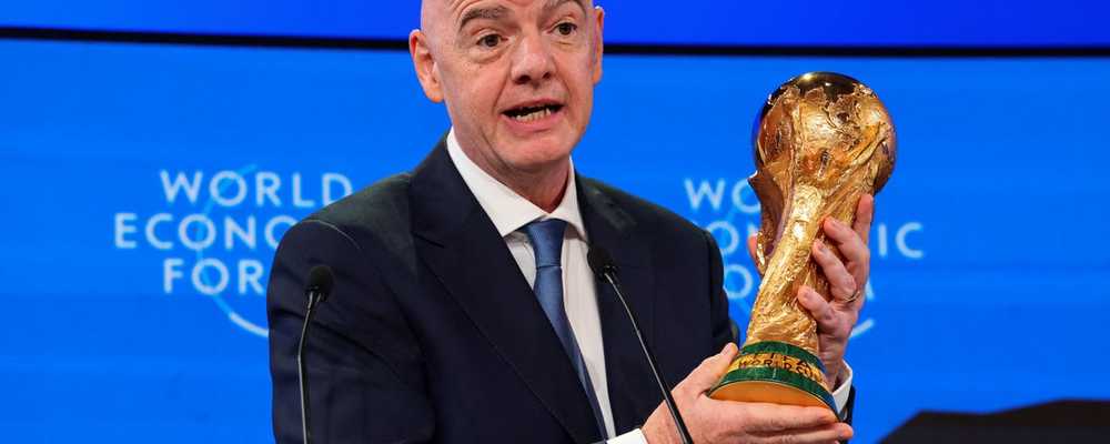 Gianni Infantino aims jibe at British football fans during Davos speech