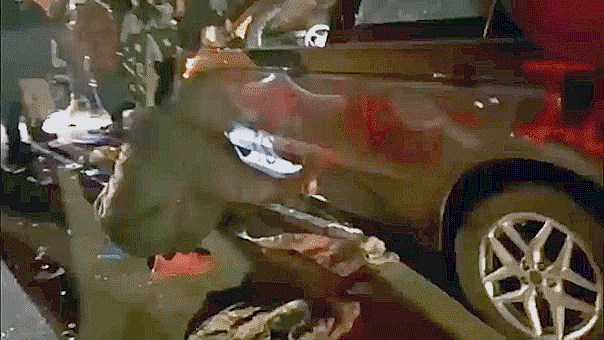 Anti-ICE threat spray-painted on vehicle believed to be used by federal ...