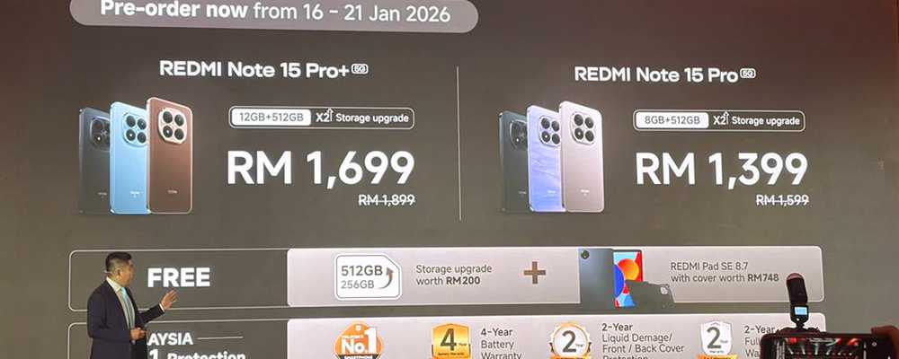 Redmi Note 15 Pro系列正式登陆大马：Dimensity 7400 Ultra处理器、2亿像素相机、IP69K防水防尘，从RM1399起