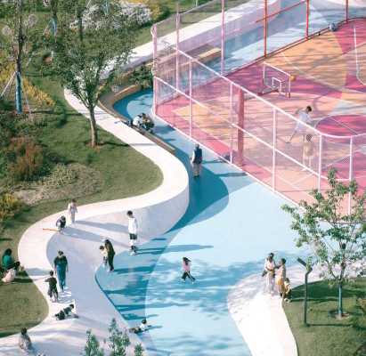 SoBA designs colourful sports park informed by local opera costumes