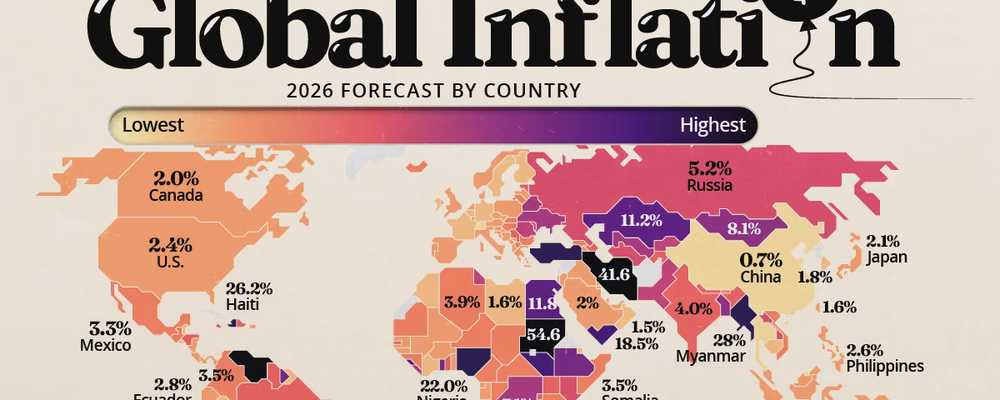 Mapped: Global Inflation Forecasts by Country in 2026