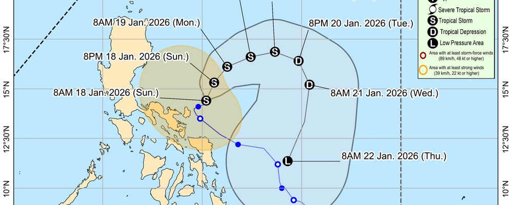 Tropical Storm Ada slowly moving away from Catanduanes