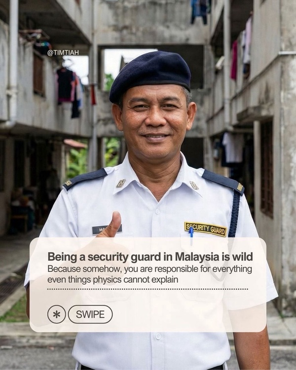 Being a security guard in Malaysia is wild